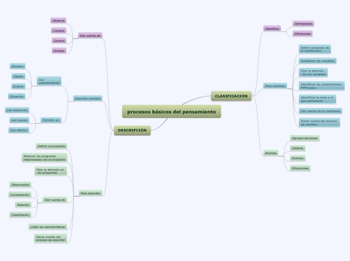 procesos básicos del pensamiento - Mind Map